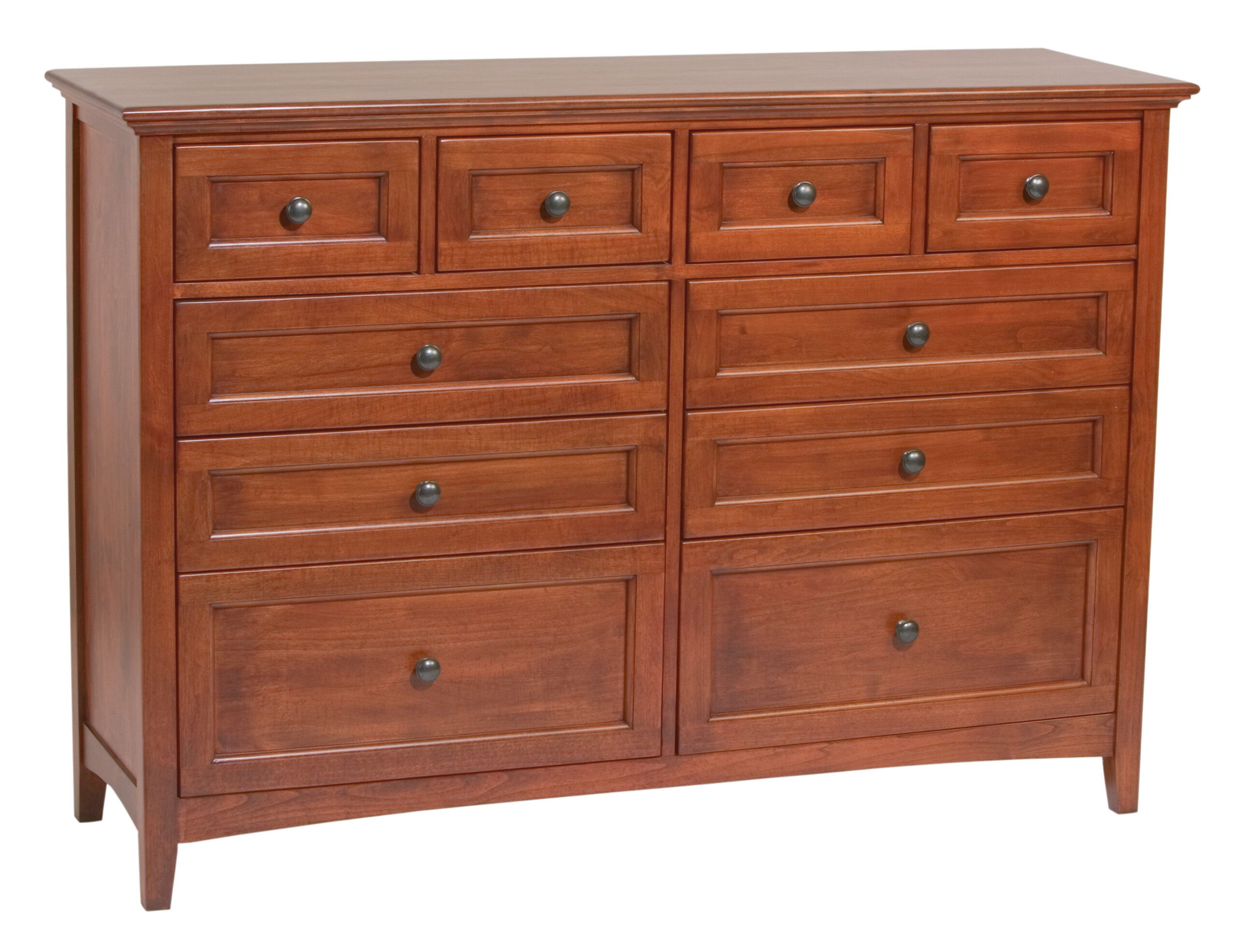 McKenzie - 10-Drawer Dresser - Glazed Antique Cherry – Barron's Home ...