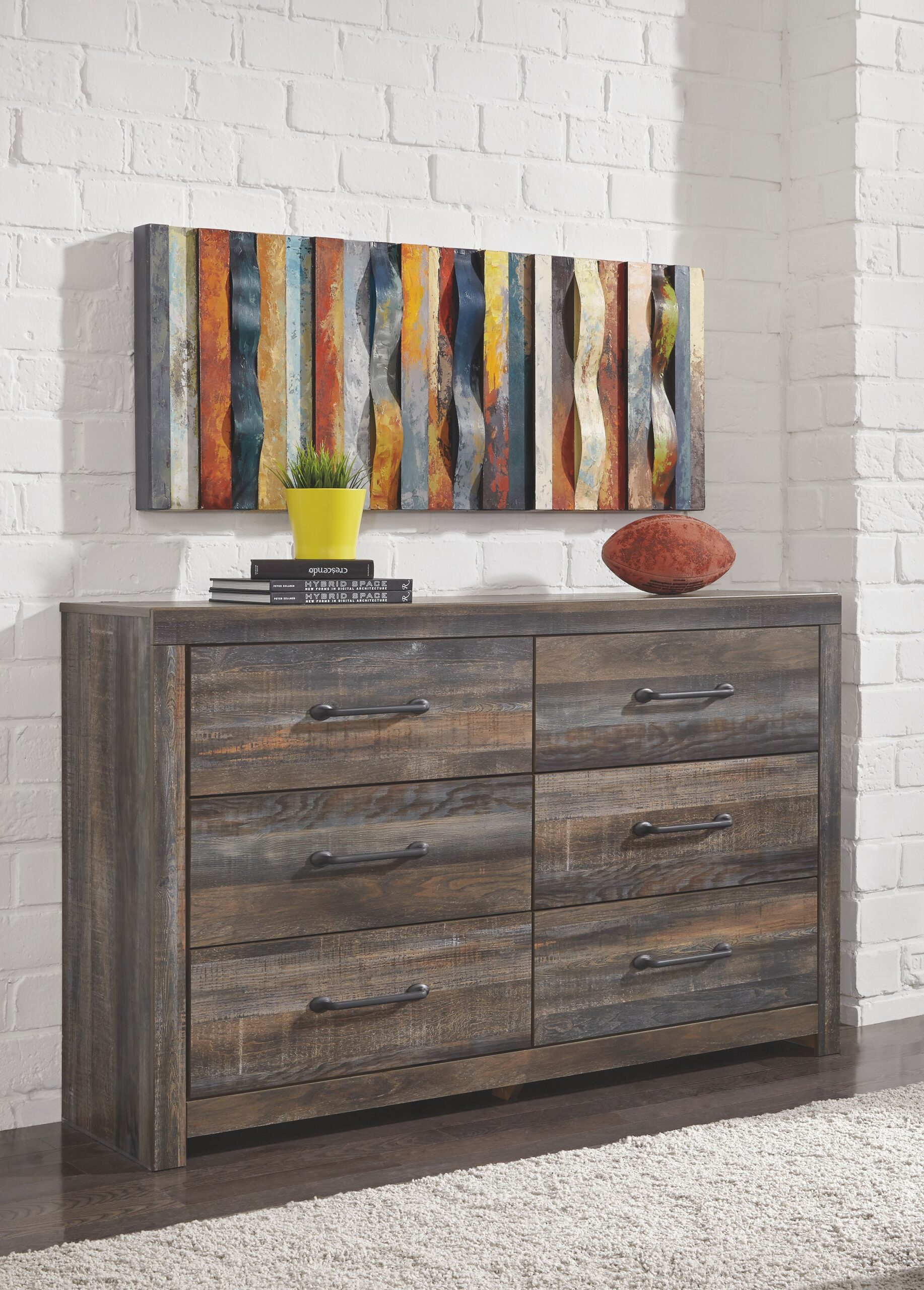 Drystan - Six Drawer Dresser - Brown / Beige – Barron's Home ...