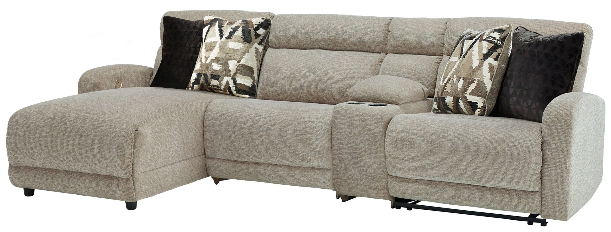 Colleyville - 4-Piece Power Reclining Sectional With LAF Back Chaise ...